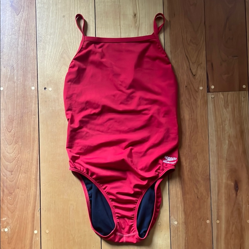 Speedo Red Endurance Flyback Swimsuit - Gem